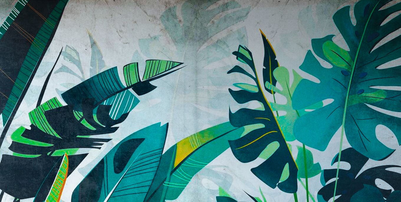 Interior dining room with floral print | Interior Designio