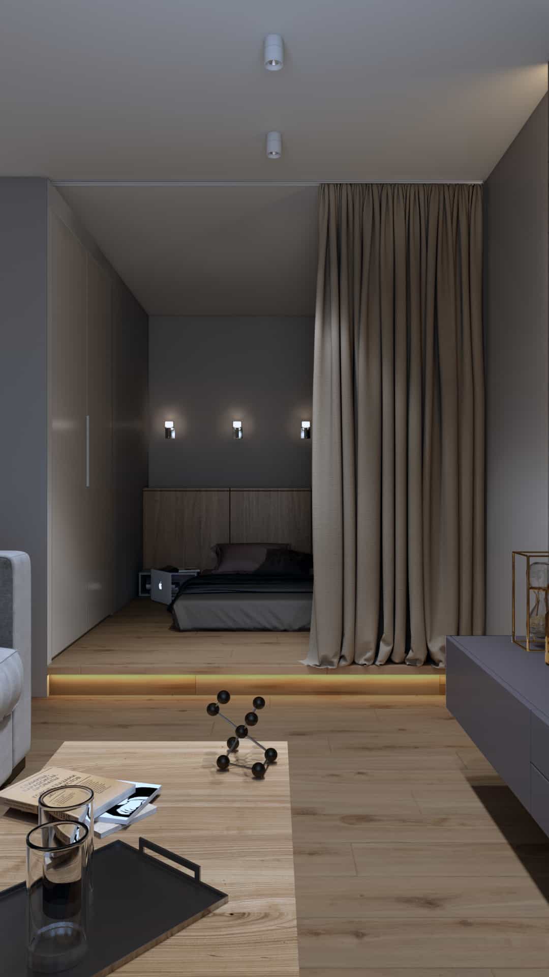 Cozy one room flat | Interior Designio