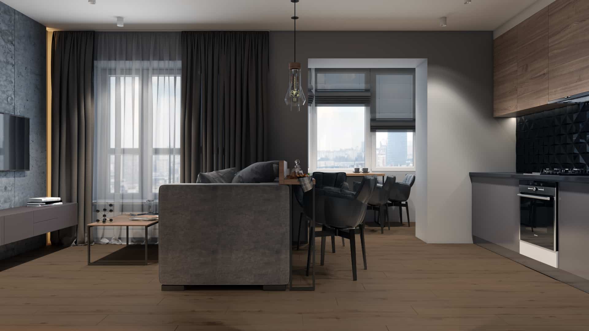 Cozy one room flat | Interior Designio