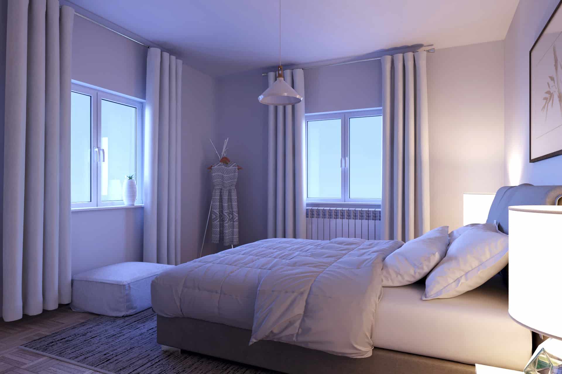 Scandinavian AMR Bedroom | Interior Designio