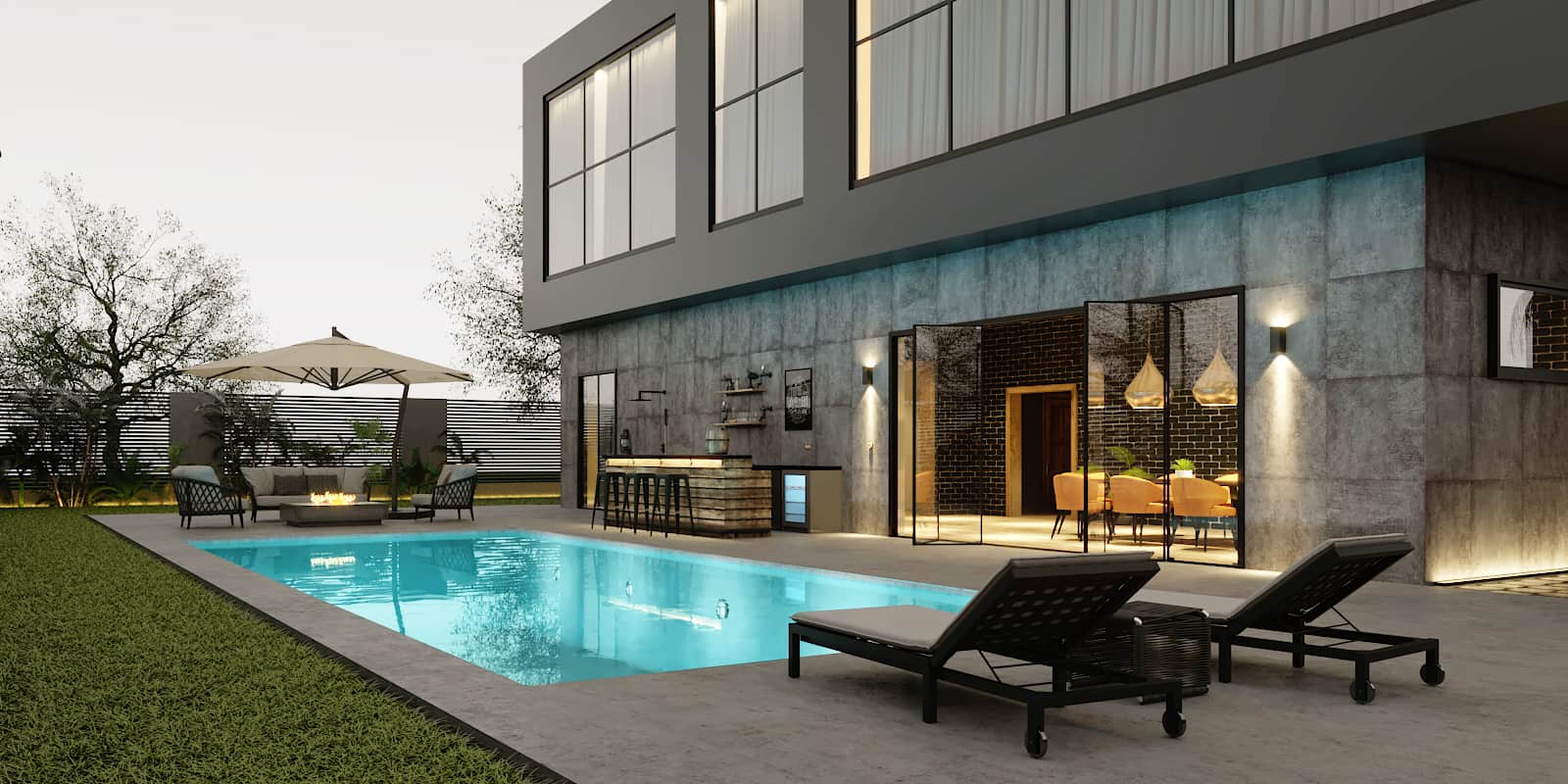 Black Night Villa | Interior Designio