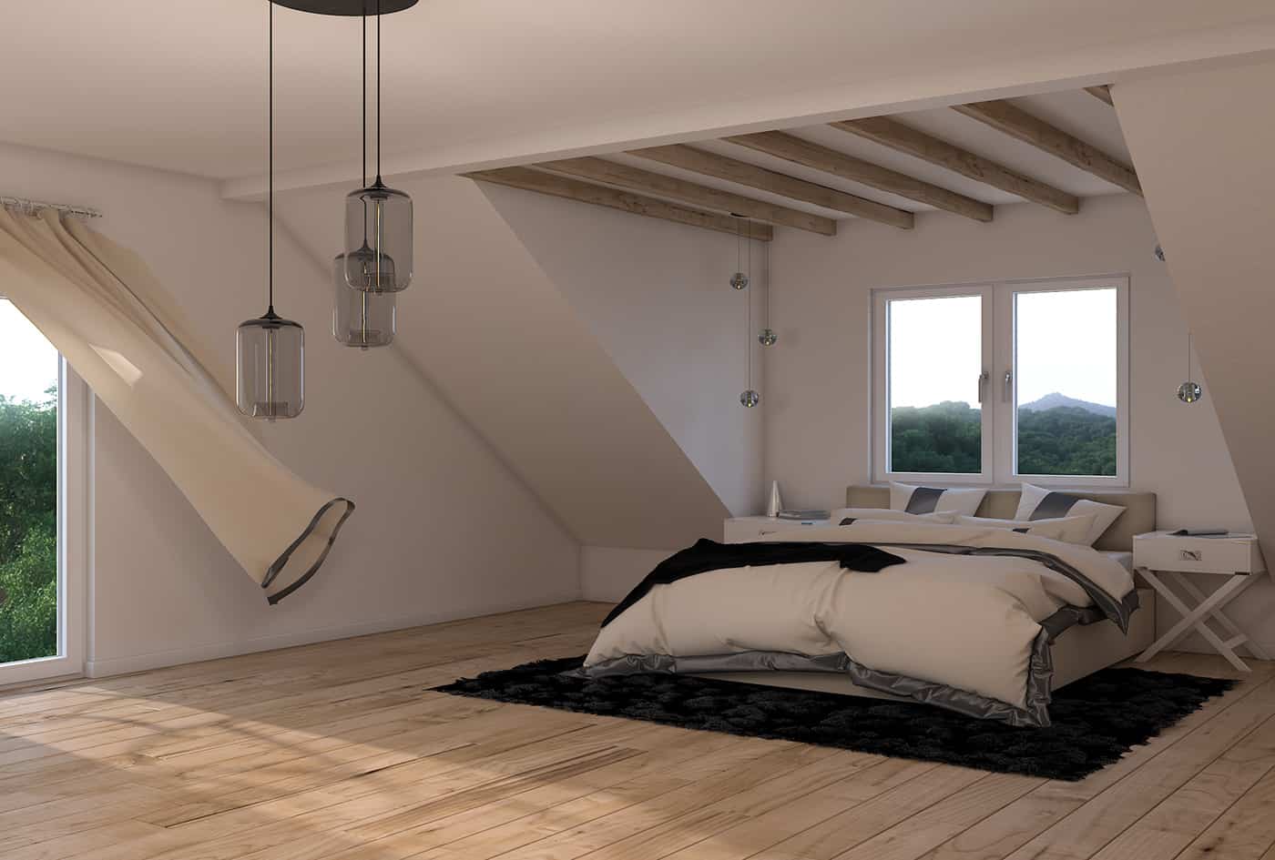 Attic arrangement in the loft style | Interior Designio