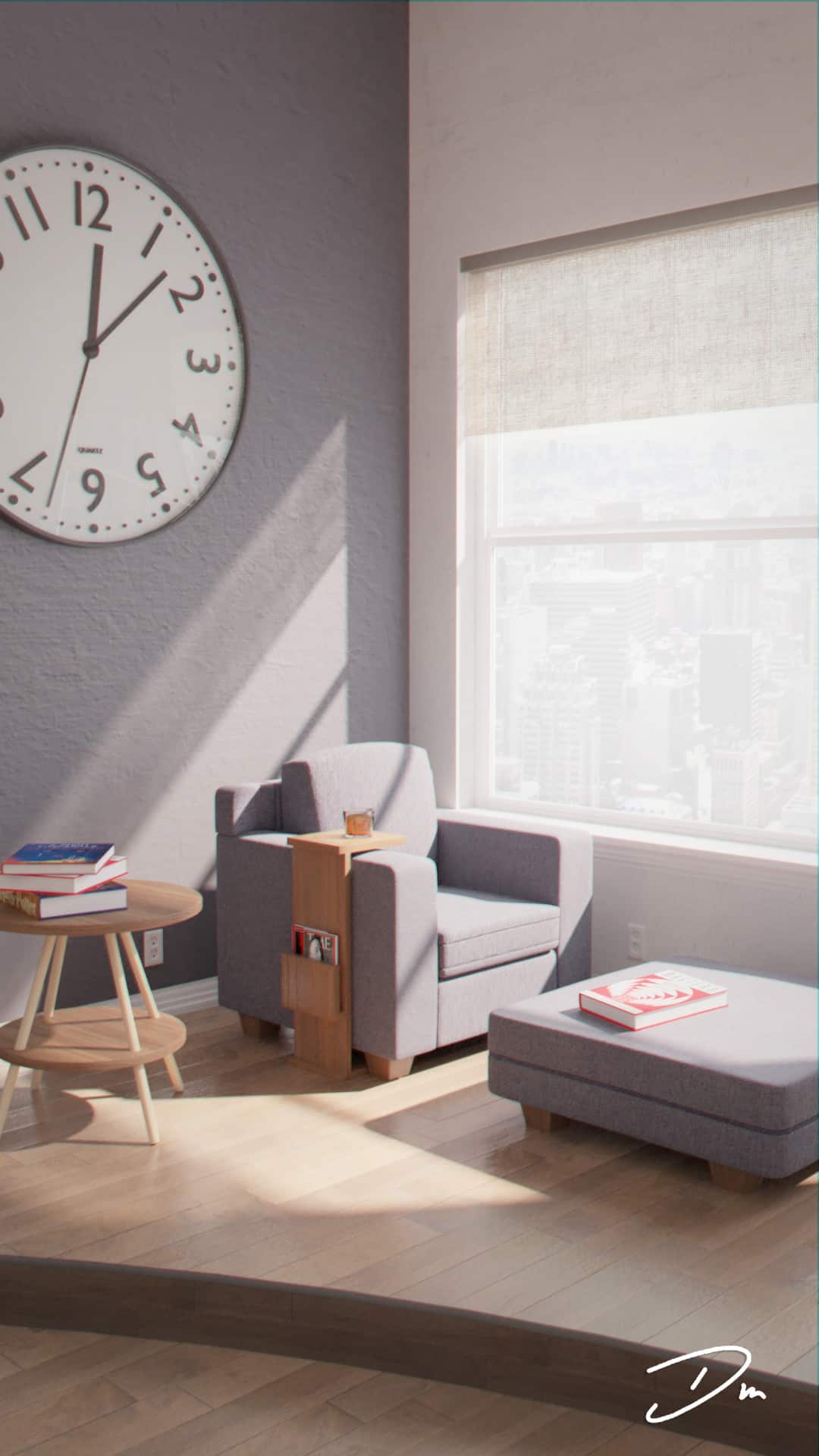 Interior Visualization - Lounge Room by Dmitrii Muntean | Interior Designio Interior Visualization - Lounge Room by Dmitrii Muntean | Interior Designio