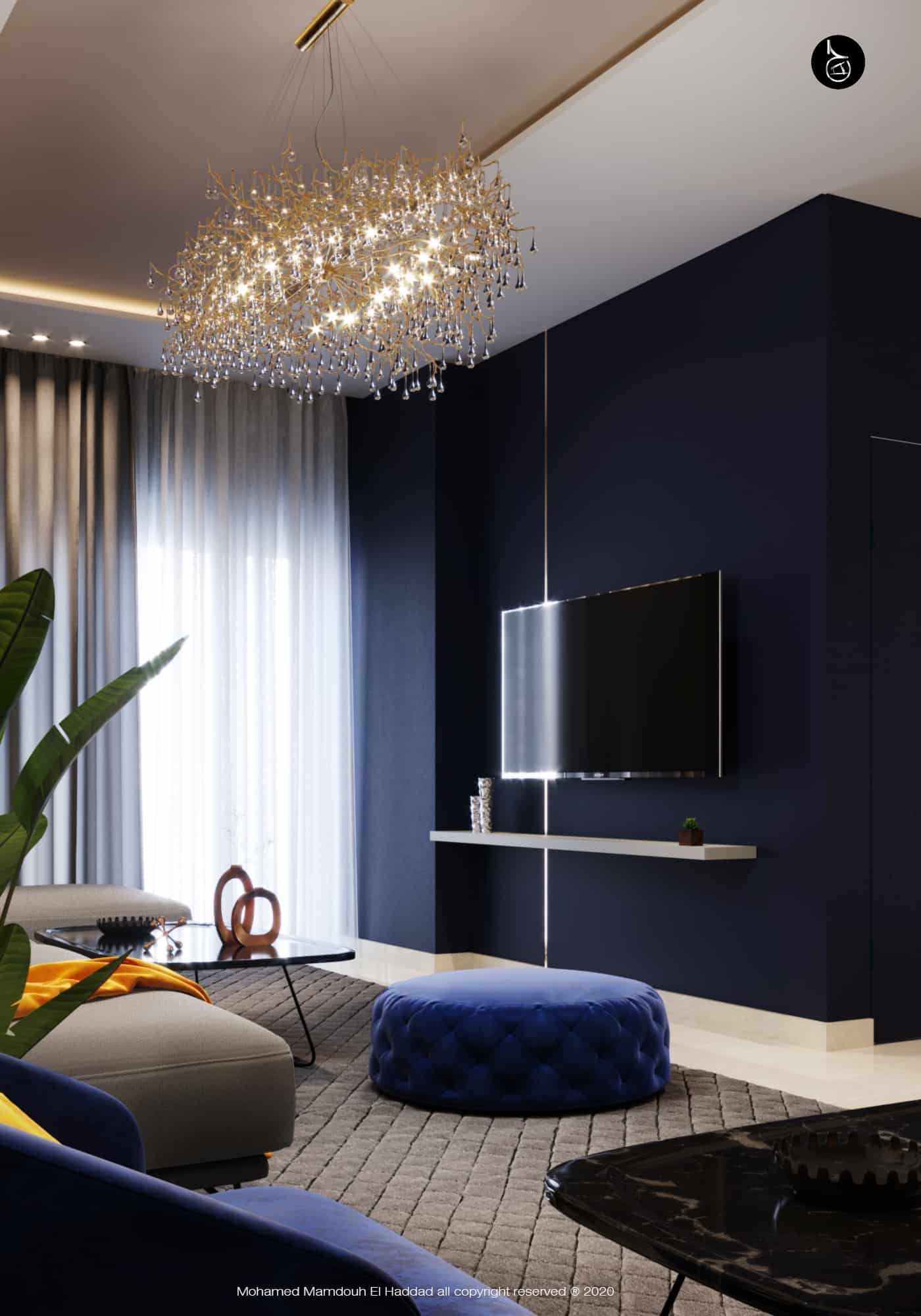 The Blue Gold Flat | Interior Designio
