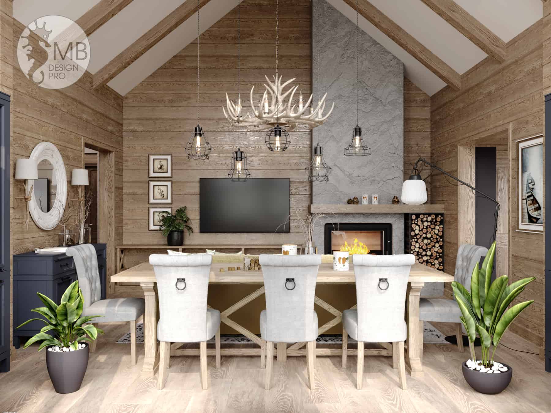 The wooden house in a chalet style. | Interior Designio